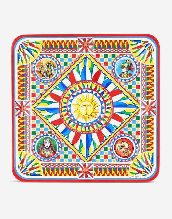 Dolce & Gabbana Wooden Tray Large - Multicolor