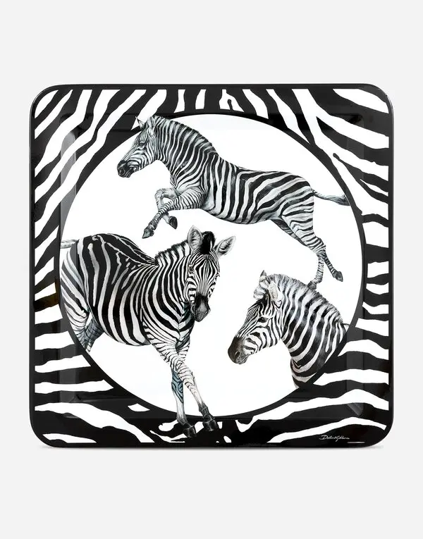 Dolce & Gabbana Wooden Tray Large - Multicolor