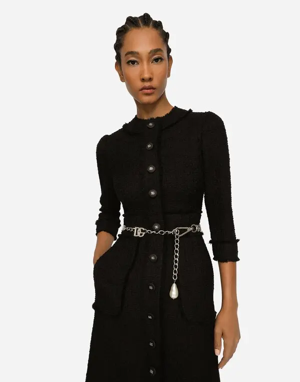 Dolce & Gabbana Raschel Tweed Midi Dress