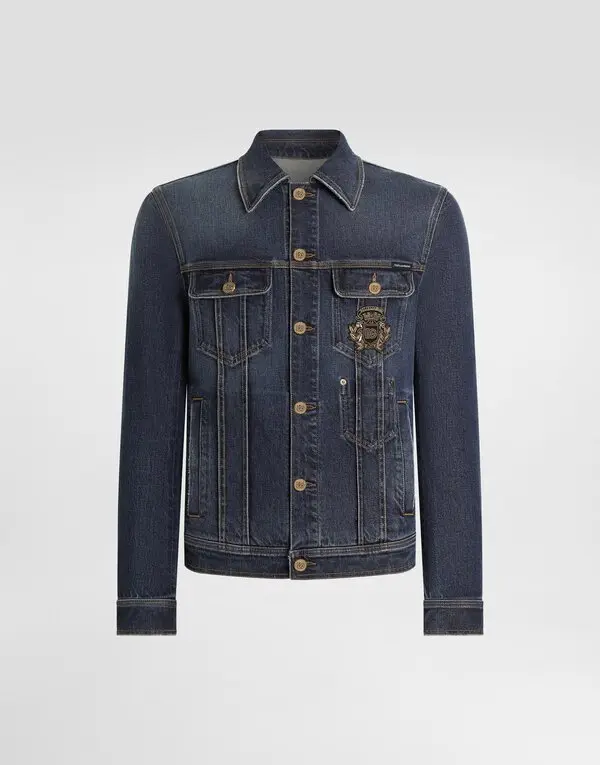 Dolce & Gabbana Denim Jacket With Logo Patch