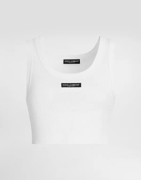 Dolce & Gabbana Ribbed Cropped Tank Top