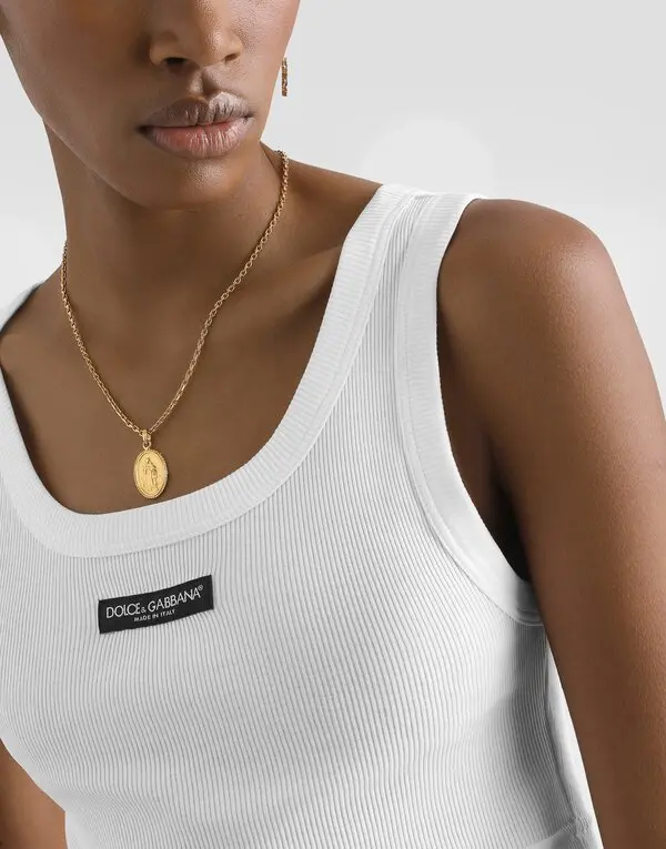 Dolce & Gabbana Ribbed Cropped Tank Top