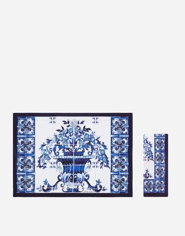 Dolce & Gabbana Set Linen Placemat And Napkin - Multicolor