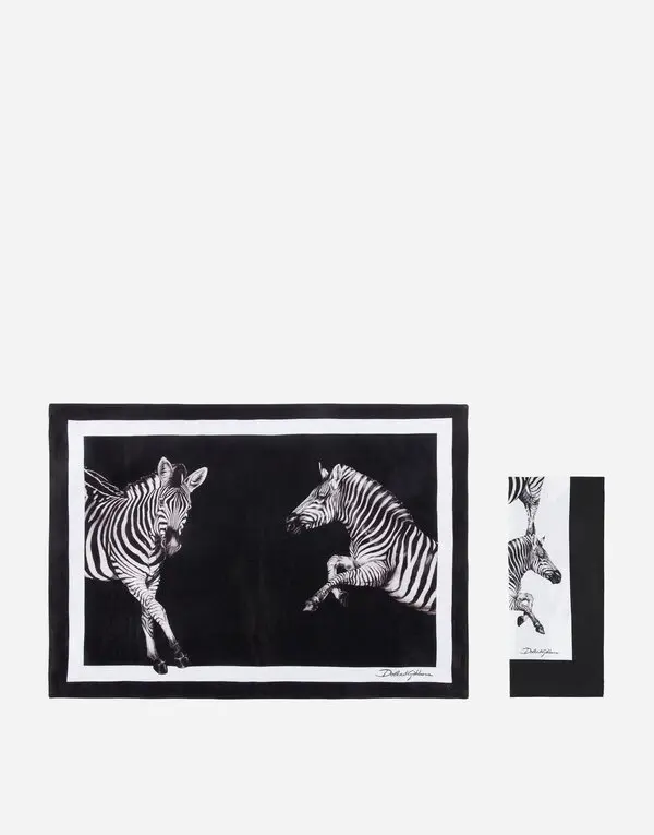 Dolce & Gabbana Set Linen Placemat And Napkin - Multicolor