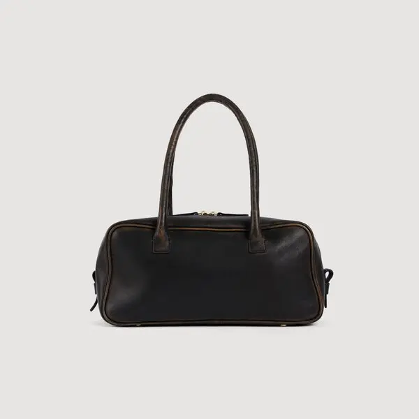 Sandro Ezmehralda Leather Bowling Bag