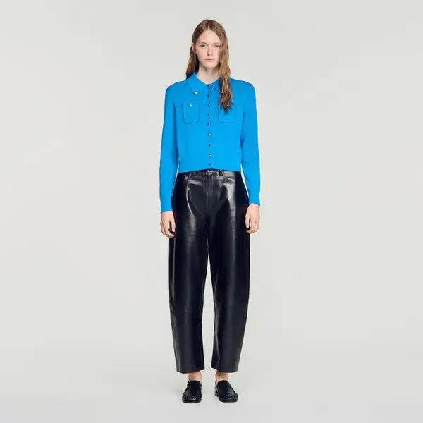 Sandro Cardigan With Metal Buttons