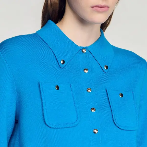Sandro Cardigan With Metal Buttons