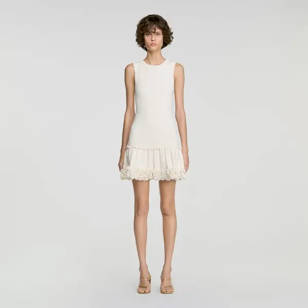 Sandro Floral Knit Mini Dress