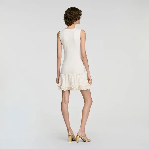Sandro Floral Knit Mini Dress