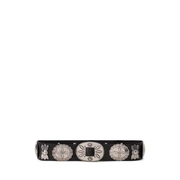 Ralph Lauren Cast Concho Leather Belt