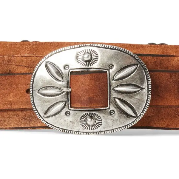 Ralph Lauren Cast Concho Leather Belt - Brown
