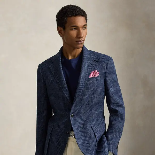 Ralph Lauren The Rl67 Plaid Summer Tweed Jacket