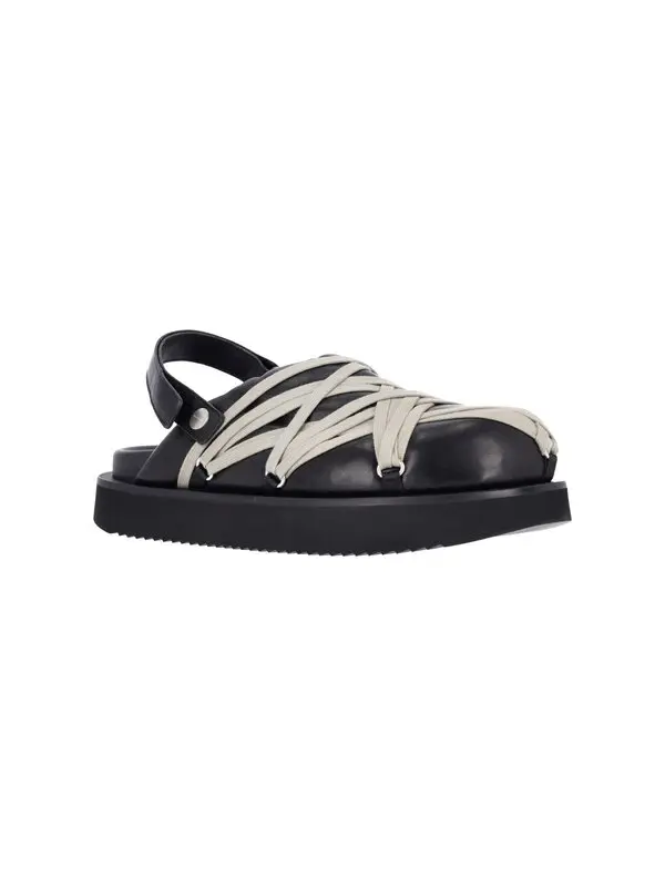 Rick Owens Mules "padded Megalace Platform