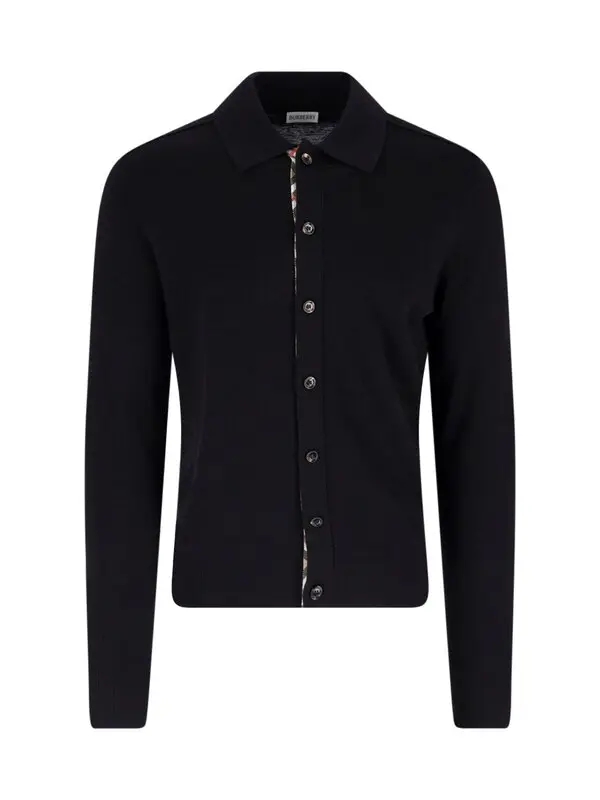 Burberry Check" Cardigan - Black