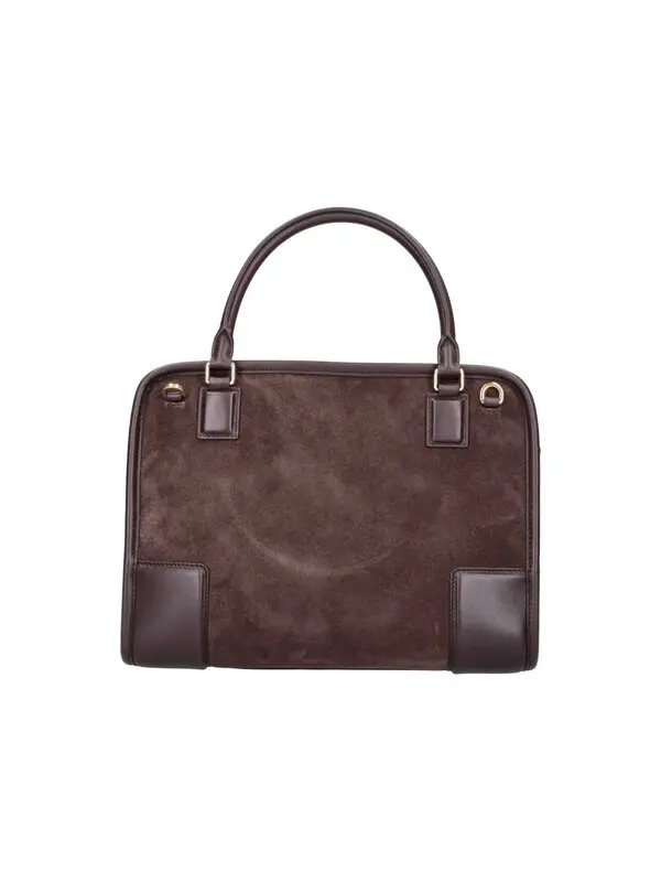 Loewe Amazona 180 Medium Suede Bag - Brown