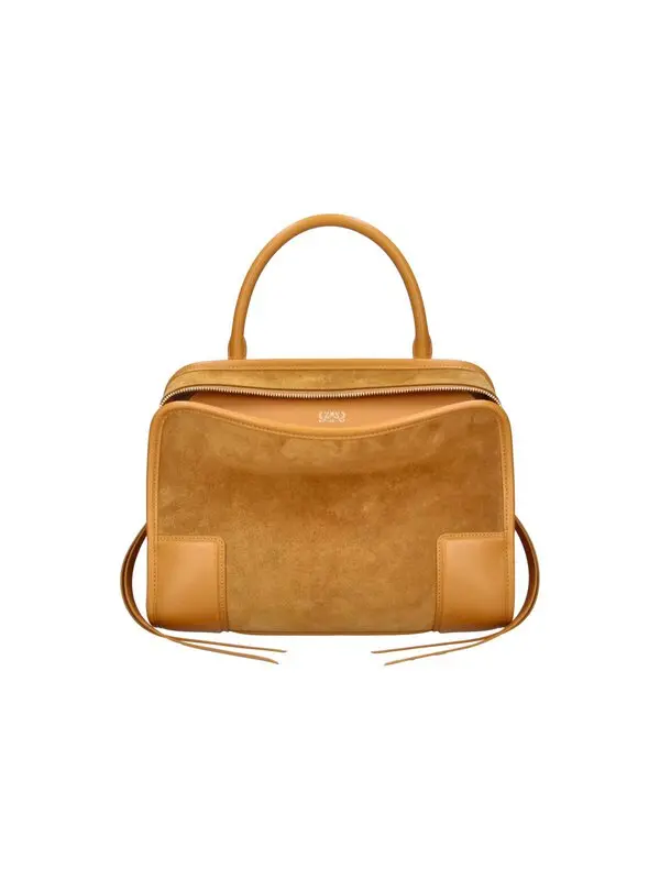 Loewe Amazona 180 Medium Suede Bag - Yellow