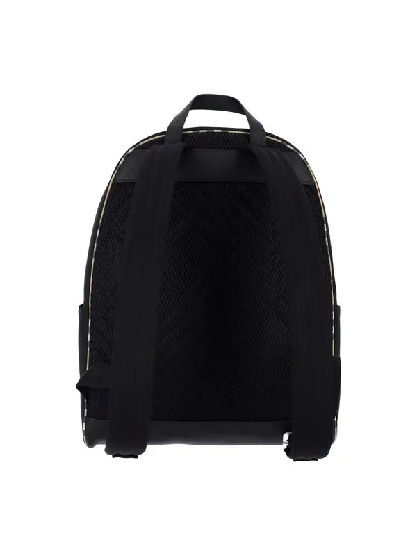 Burberry Backpack With Check Finishes