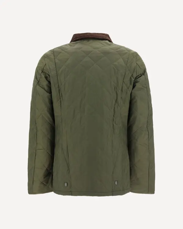 Barbour Heritage Quilt Jacket With Corduroy Collar - Green