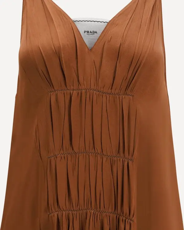 Prada V-neck Long Dress