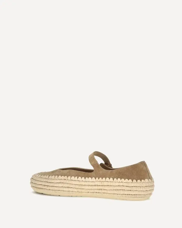 Loewe Rio Suede And Raffia Mary Jane Espadrillas