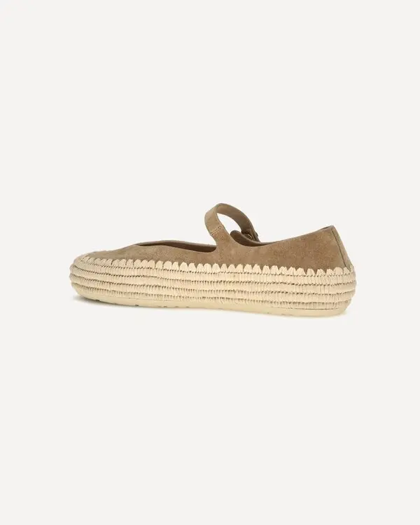 Loewe Rio Suede And Raffia Mary Jane Espadrillas