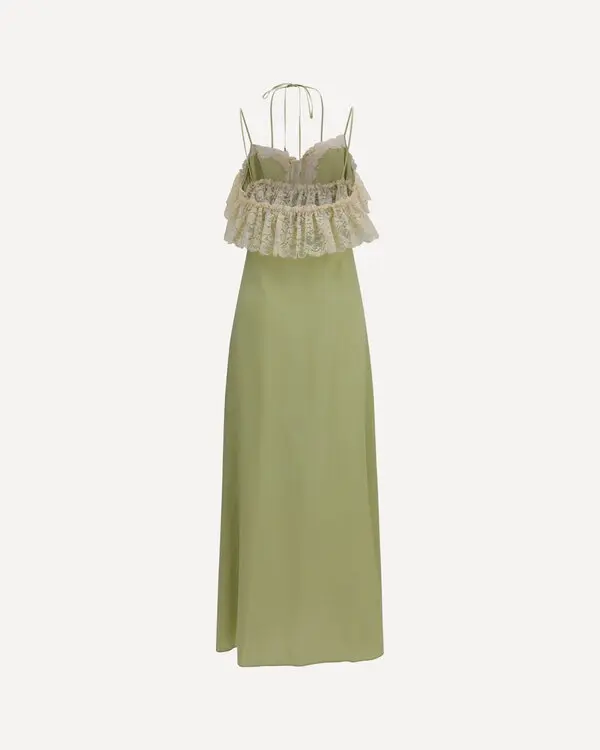 Chloé Silk Dress With Lace Details