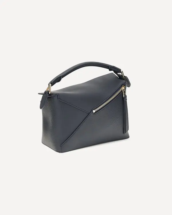 Loewe Small Grained Leather Puzzle Handbag - Blue