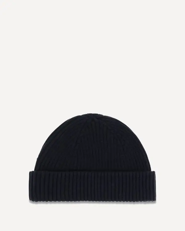 PARAJUMPERS Beanie In Ribbed Knit With Logo