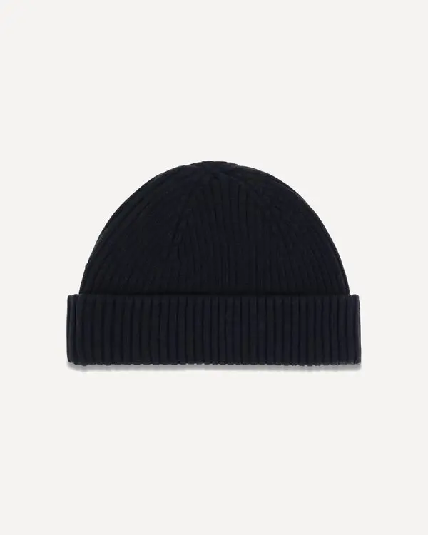 PARAJUMPERS Beanie In Ribbed Knit With Logo