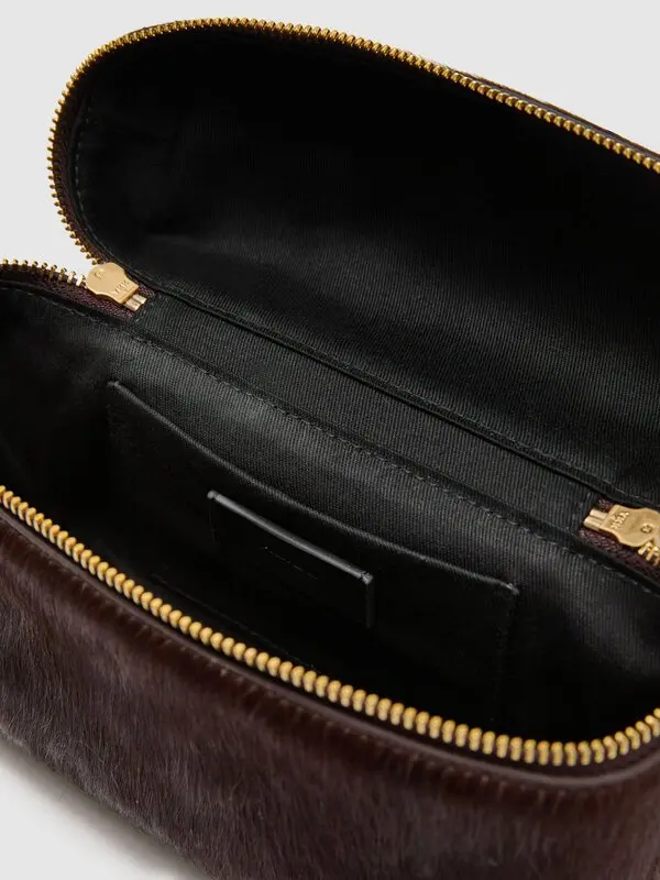 REISS Ines Vanity Crossbody Bag - Chocolate