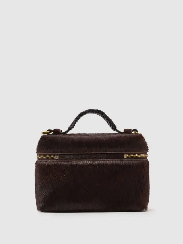 REISS Ines Vanity Crossbody Bag - Chocolate