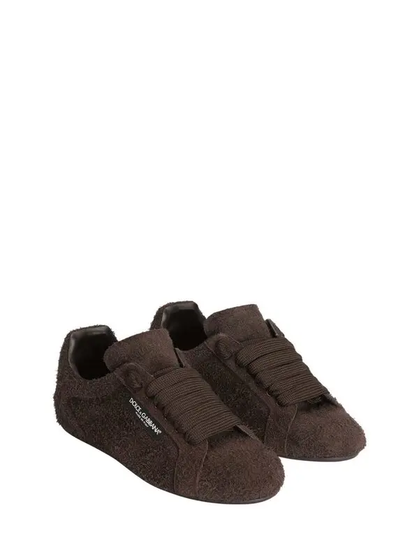 Dolce & Gabbana Portofino Soft Suede Sneakers