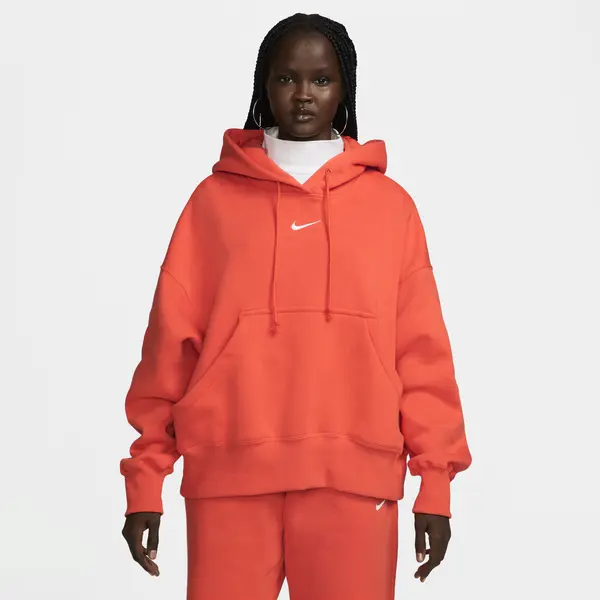 Nike Sportswear Phoenix Fleece Over-oversized Pullover Hoodie - Red