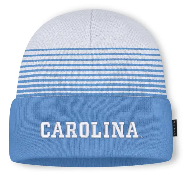 JORDAN North Carolina Sideline Utility Brand College Cuffed Beanie - Blue