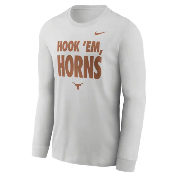 Nike Texas Sideline Slogan Dri-fit College Long-sleeve T-shirt - Grey