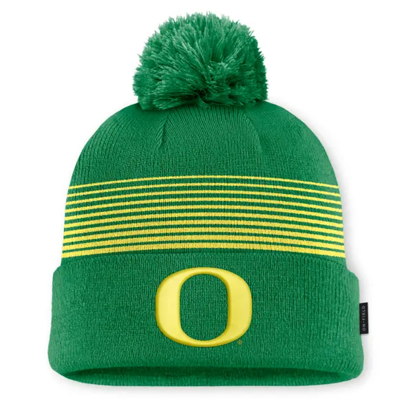 Nike Oregon Sideline Peak College Cuffed Pom Beanie