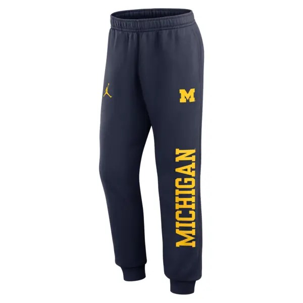 JORDAN Michigan Primetime Club Brand College Jogger Pants - Blue