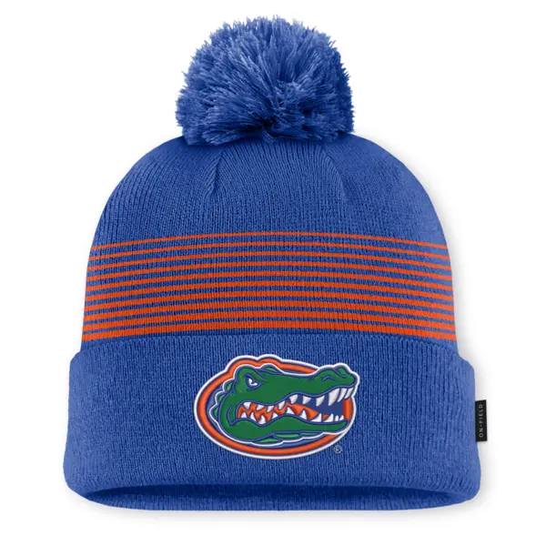 JORDAN Florida Sideline Peak Brand College Cuffed Pom Beanie - Blue