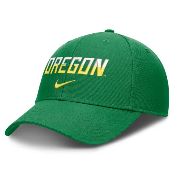 Nike Oregon Sideline Rise Gameday College Trucker Adjustable Hat - Green