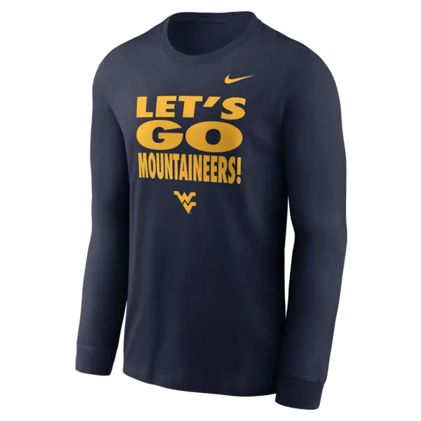 Nike West Virginia Sideline Slogan Dri-fit College Long-sleeve T-shirt - Blue