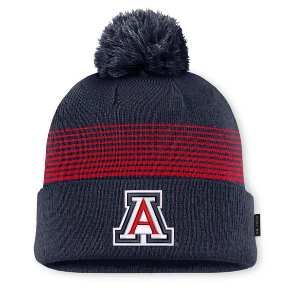 Nike Arizona Sideline Peak Cuffed Pom Beanie - Blue