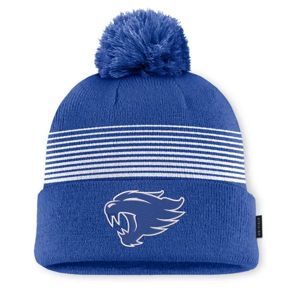 Nike Kentucky Sideline Peak College Cuffed Pom Beanie - Blue
