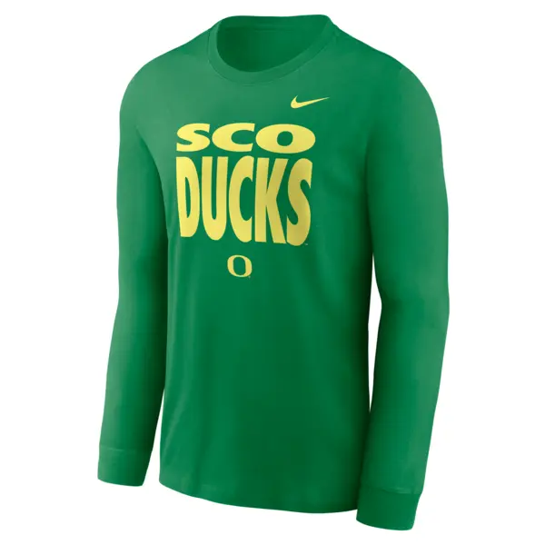 Nike Oregon Sideline Slogan Dri-fit College Long-sleeve T-shirt - Green