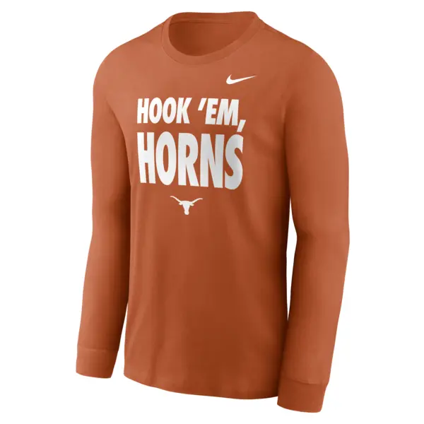 Nike Texas Sideline Slogan Dri-fit College Long-sleeve T-shirt - Orange