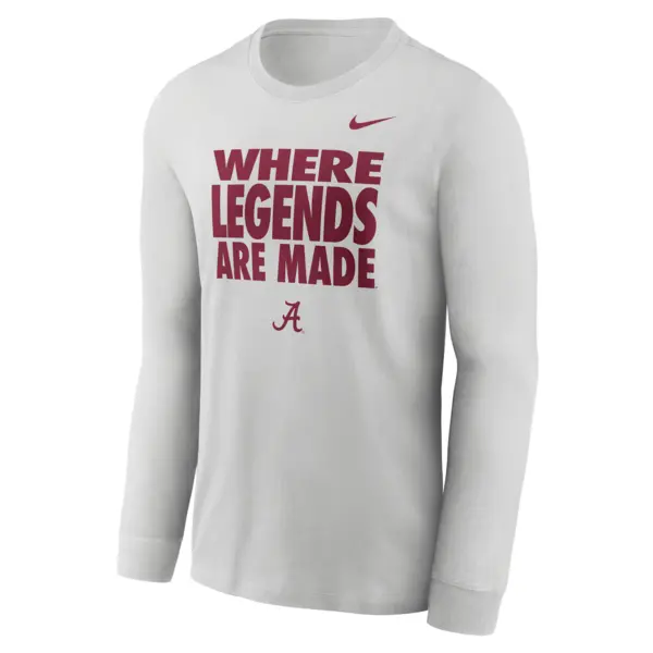 Nike Alabama Sideline Slogan Dri-fit College Long-sleeve T-shirt - Grey
