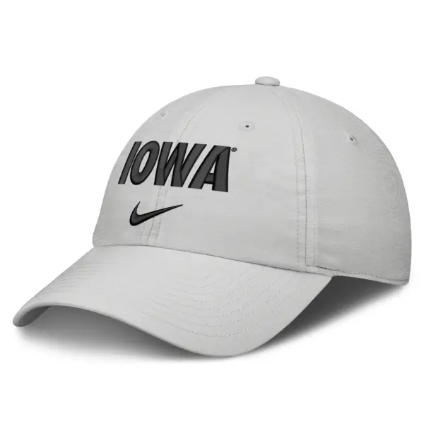 Nike Iowa Sideline Club Practice College Adjustable Hat - Grey
