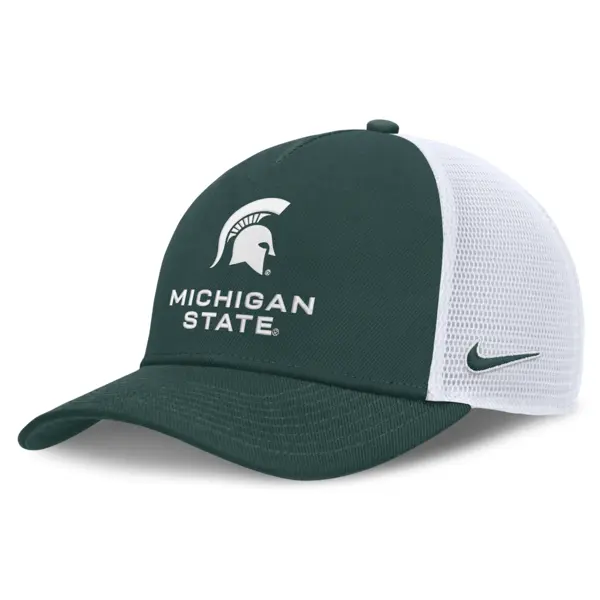 Nike Michigan State Sideline Rise Gameday College Trucker Adjustable Hat - Green