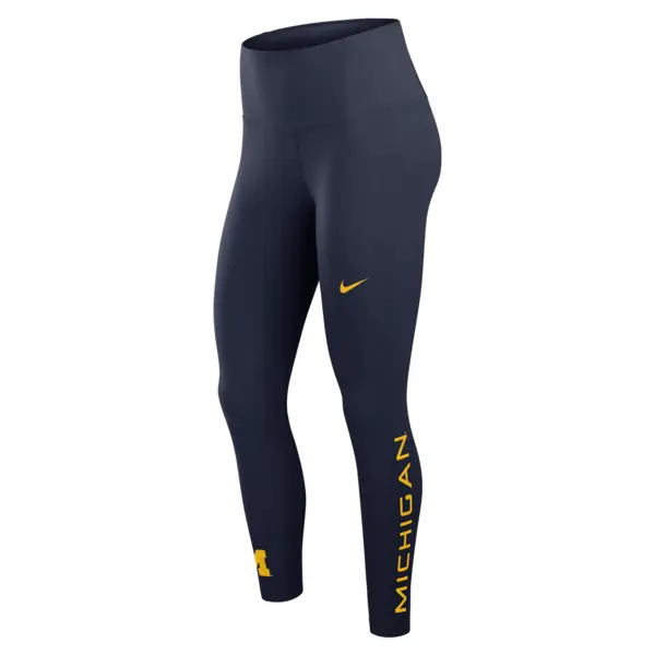 Nike Michigan Zenvy Dri-fit College High Rise 7/8 Leggings - Blue
