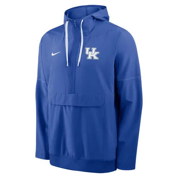 Nike Kentucky Sideline Anorak College 1/2-zip Hooded Jacket - Blue