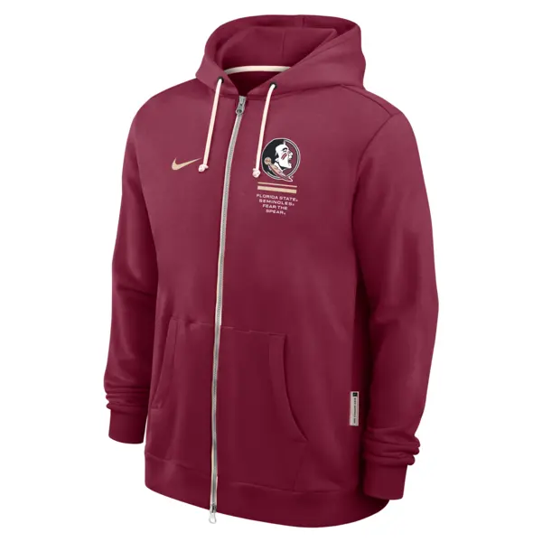 Nike Florida State Sideline Standard Issue Dri-fit College Full-zip Hoodie - Red